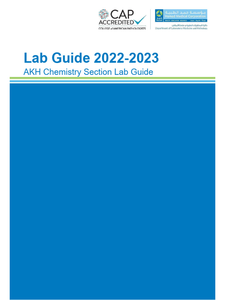AKH Chemistry Lab Guide | PDF | Medical Specialties