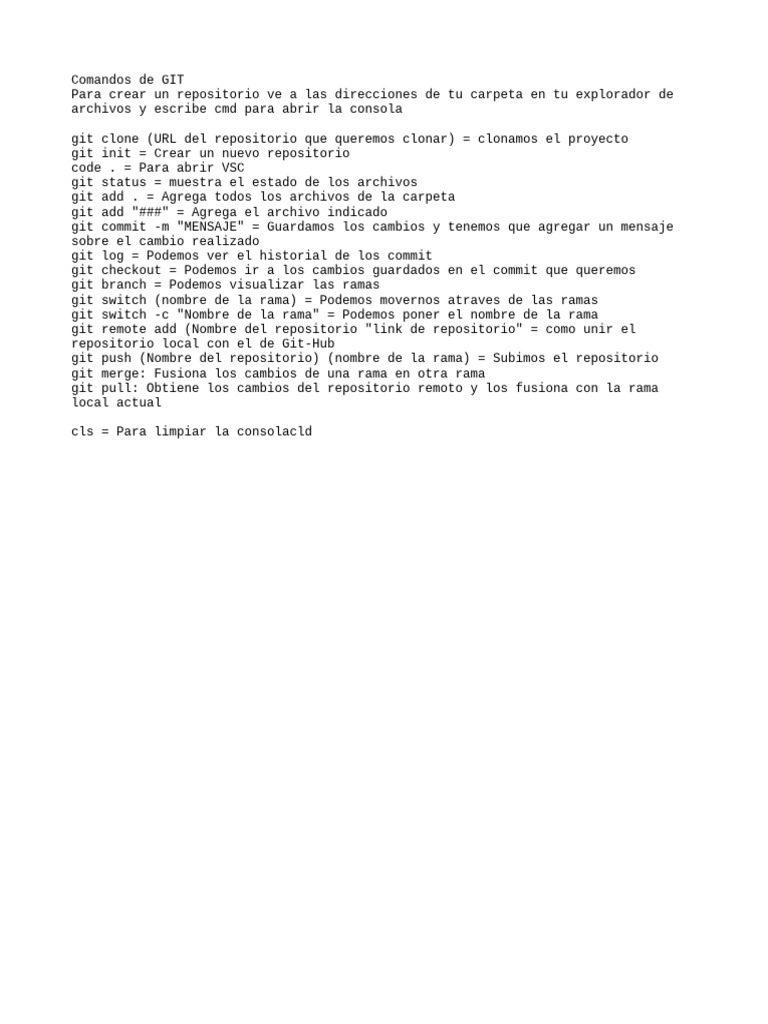 Comandos de Git | PDF
