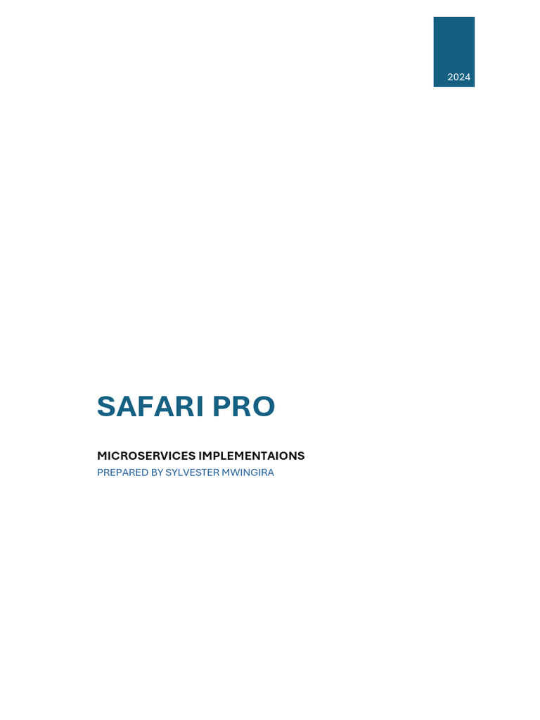 Microservice Implementation Safari Pro Final (1) | PDF | Password | Login
