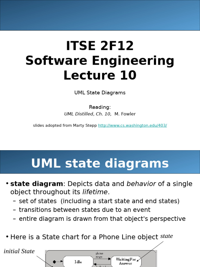 lecture-10-statediagrams | PDF | Systems Engineering | Software Development