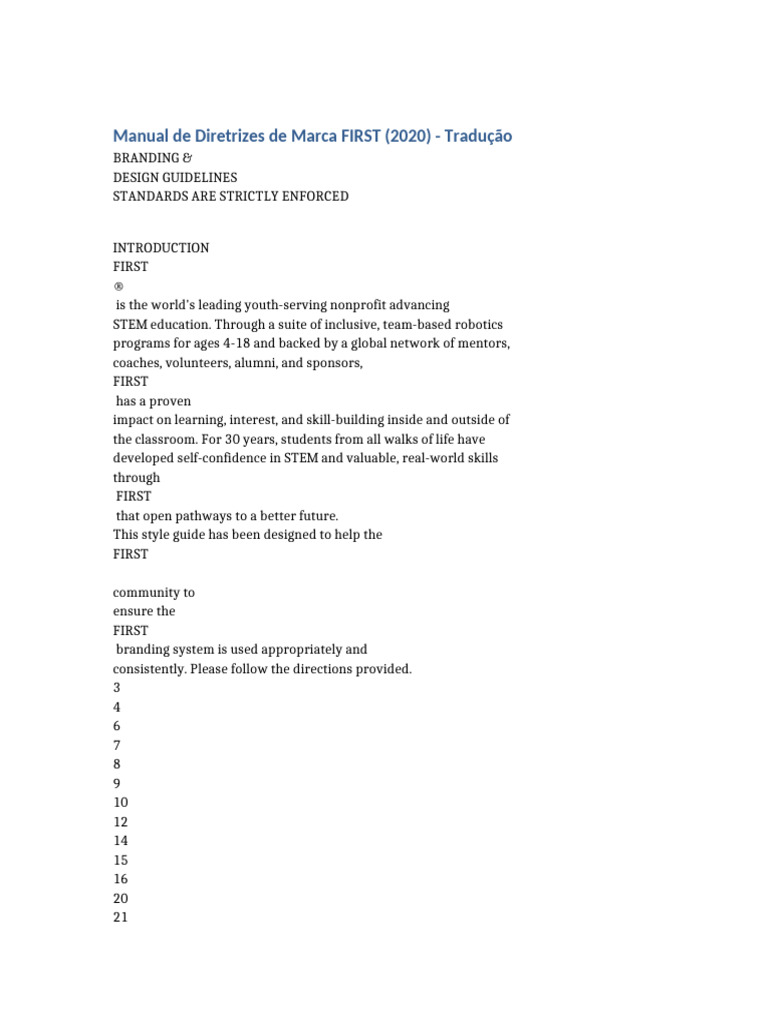 First Brand Guidelines 2020 Translated | PDF | Logos | Rgb Color Model