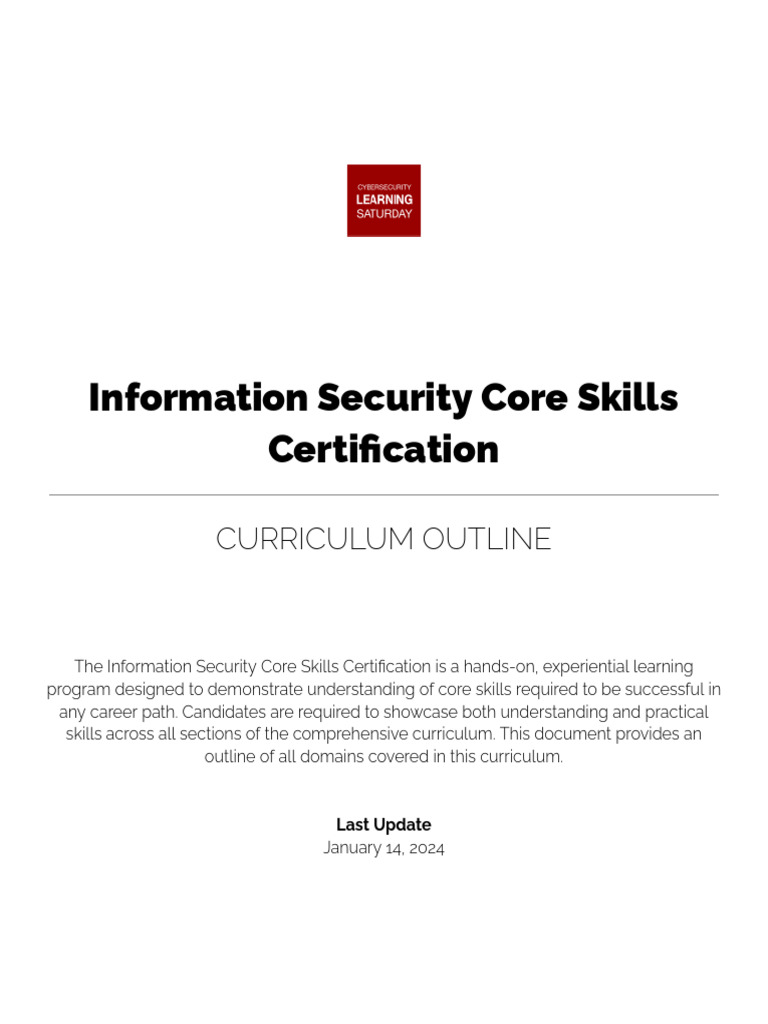 Information Security Core Skills 1722364018 | PDF | Security | Computer Security