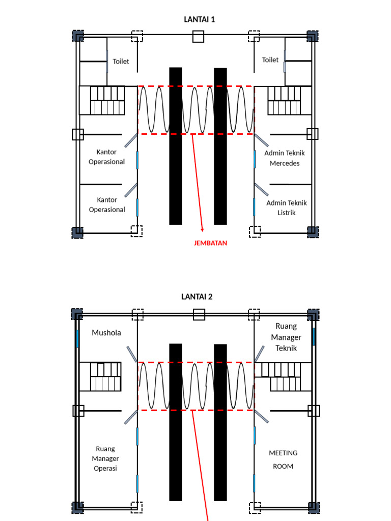 Denah Ev Pit Lt.1&Lt.2 | PDF