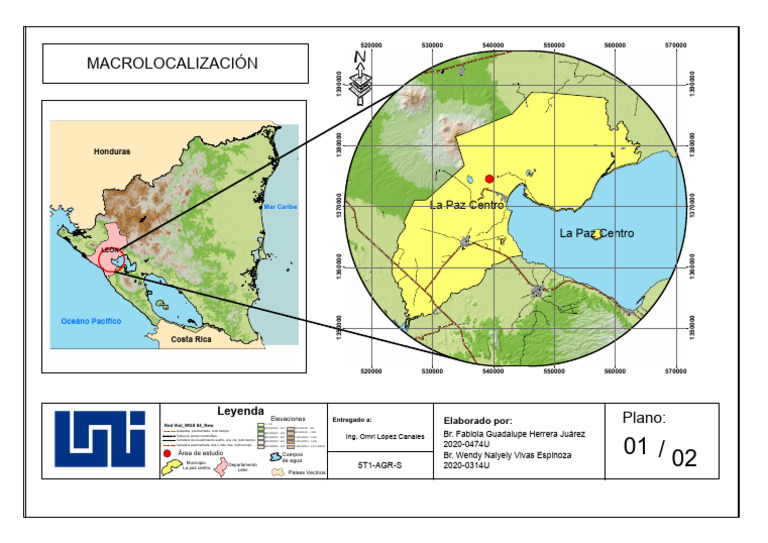 Macrolocalización La Paz Centro | PDF | La carretera