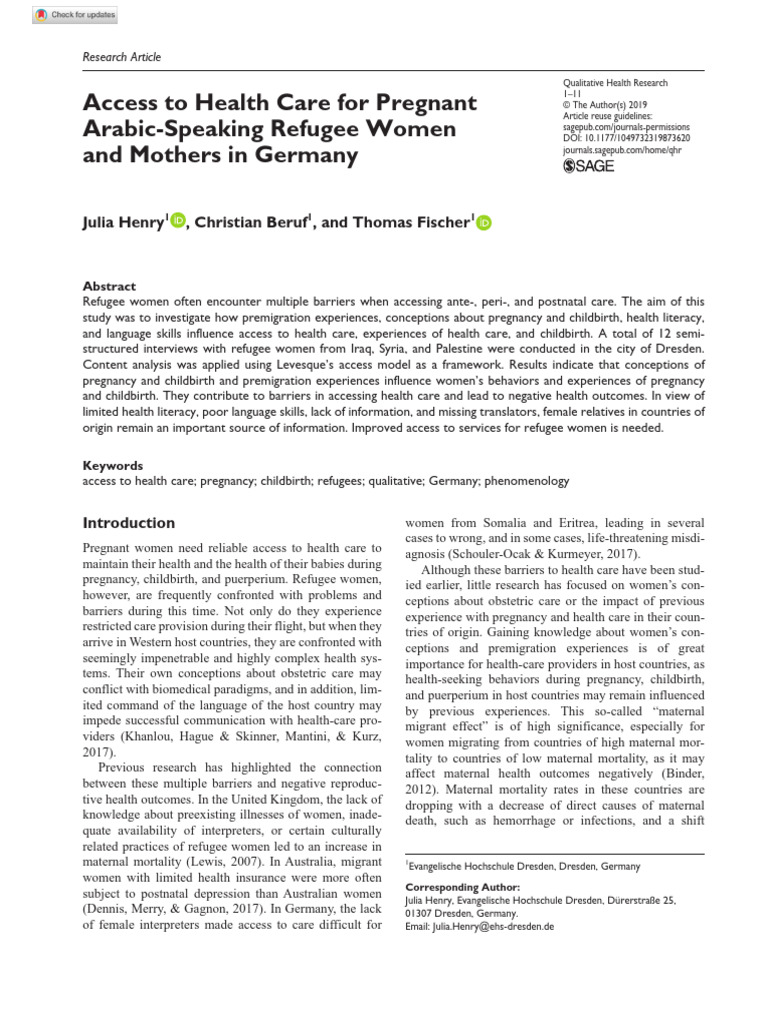 Qualitative Health Research Pregnant Women | PDF | Childbirth | Pregnancy