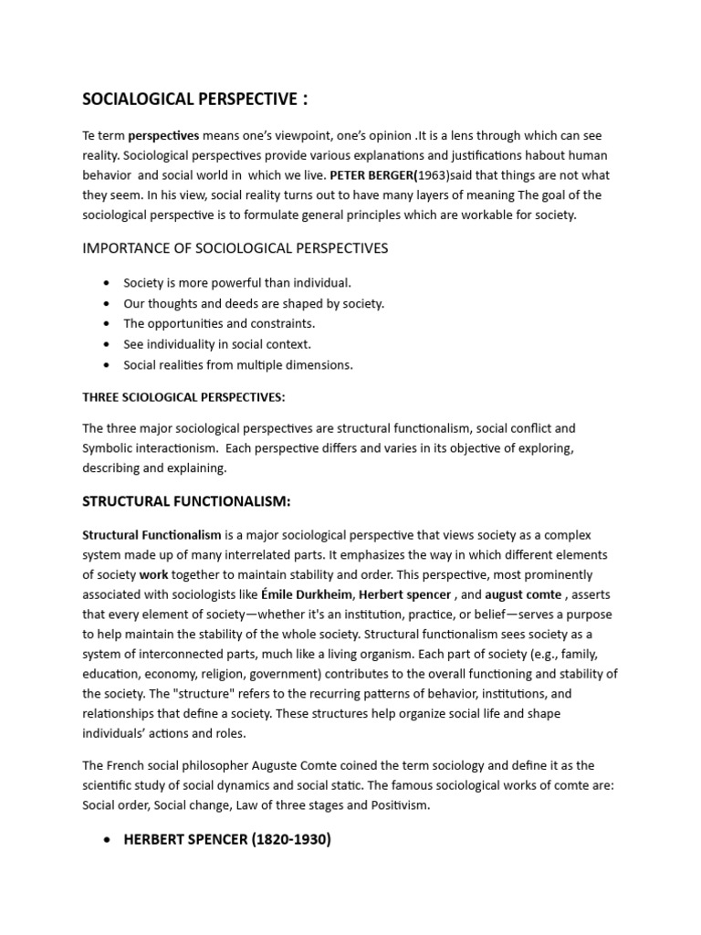 saim perspective | PDF | Sociology | Society