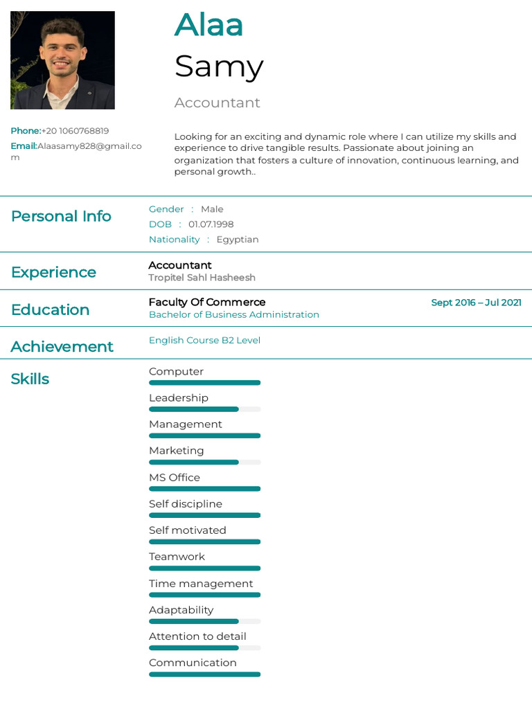 Alaa Resume 118 | PDF