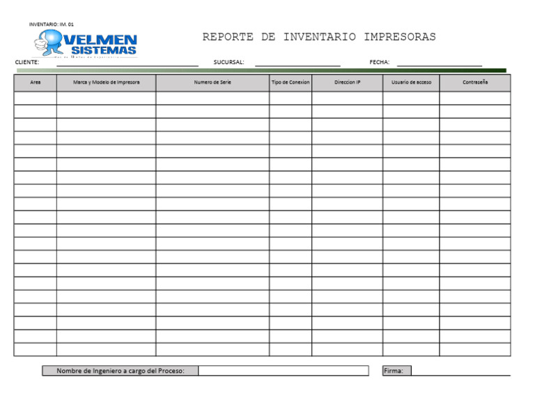 Reporte de Inventario de Impresoras | PDF