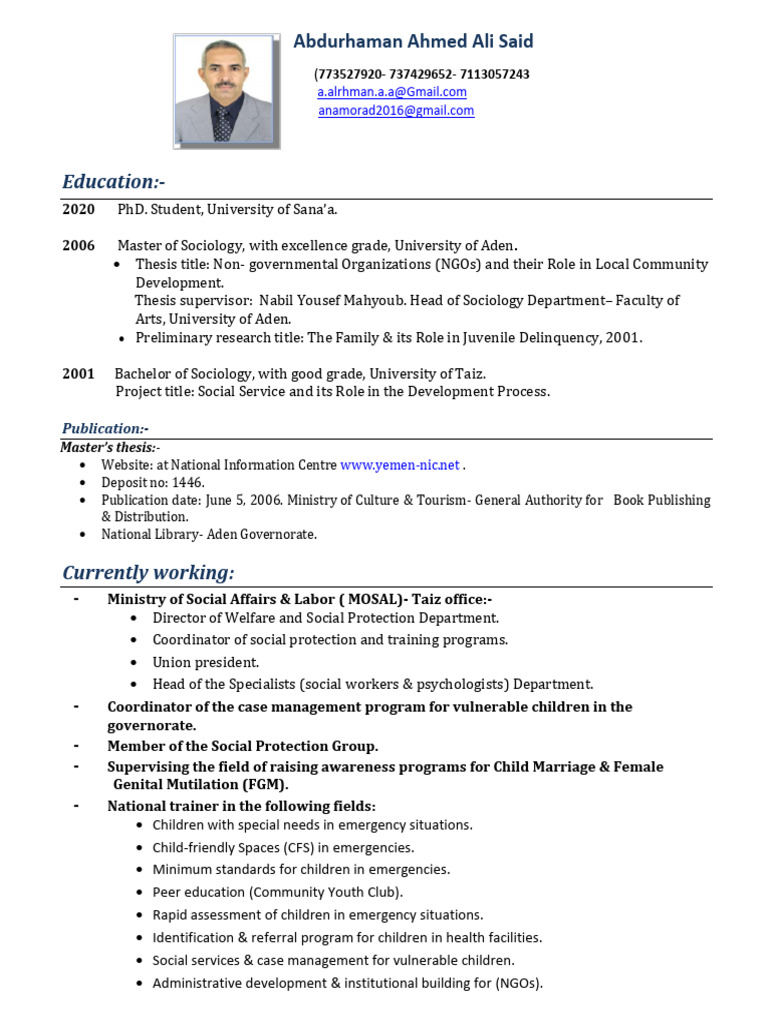 Resume Abdurhaman | PDF | Unicef