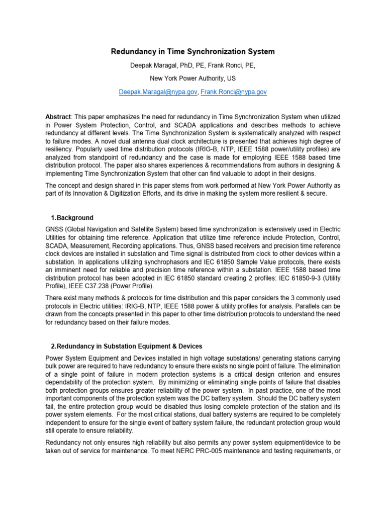 26_PW53_Redundancia y tiempo de sincronización | PDF | Computer Network | Reliability Engineering