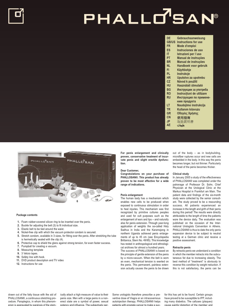 02 Phallosan Manual GB 222x137 Lowres | PDF | Penis | Urology