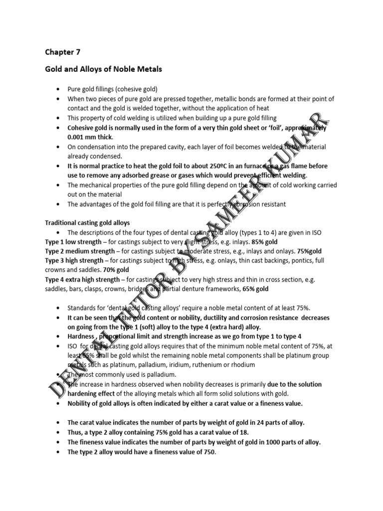 Gold Alloys Pdf Alloy Gold