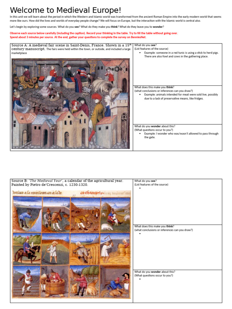 Exploring Medieval Europe: Daily Life Insights | PDF