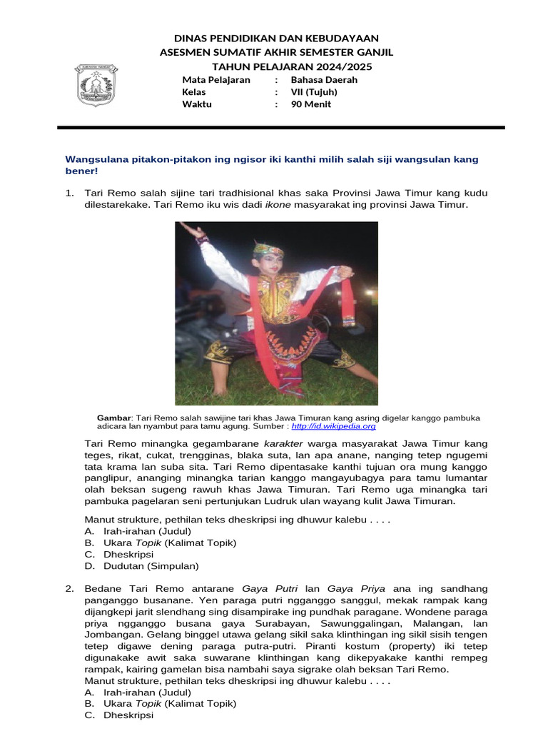 Asas BD KLS 7 Ganjil 2024 | PDF