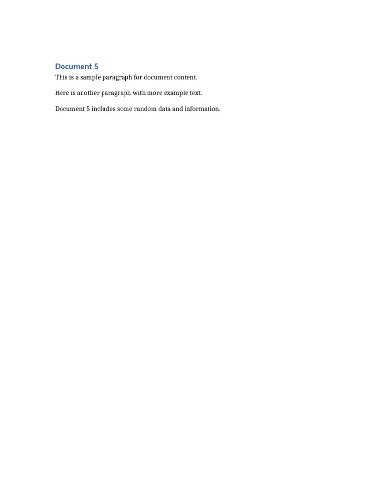 Sample Document 5 | PDF