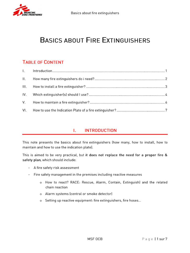 Fire Extinguisher Guide: Install, Use, Maintain | PDF | Fires | Materials