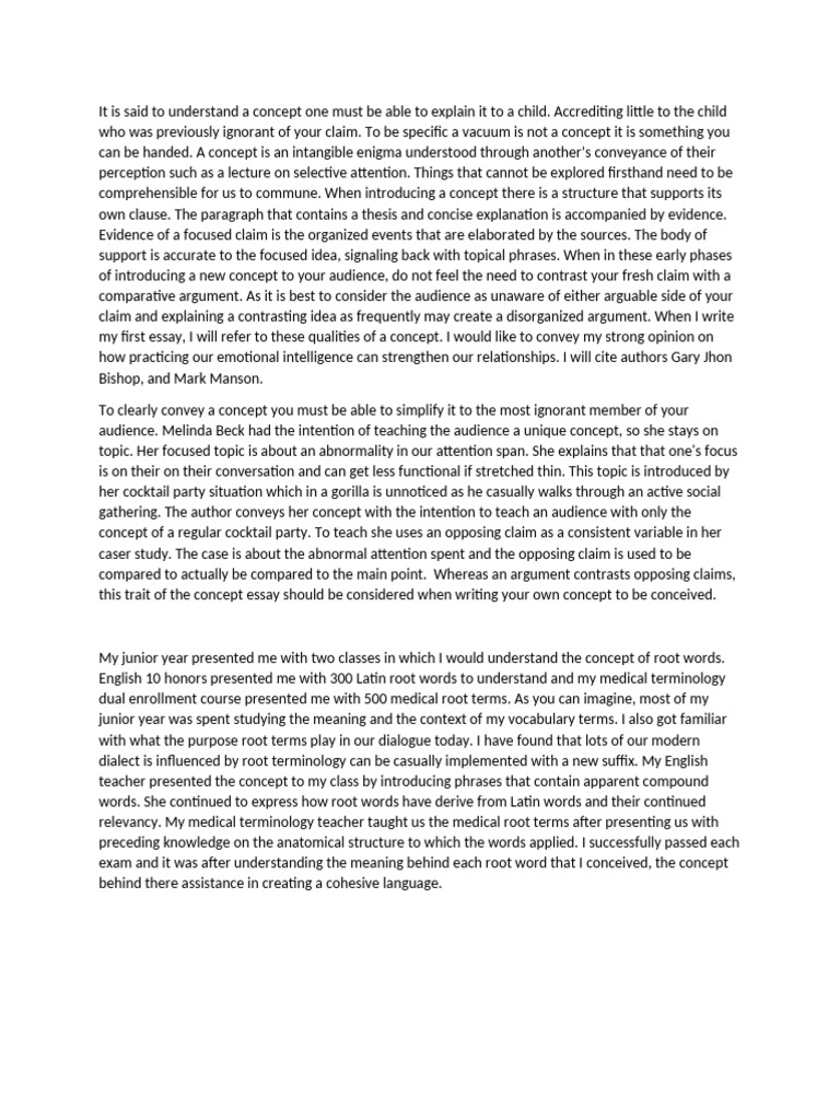 English concept draft | PDF | English Language | Word