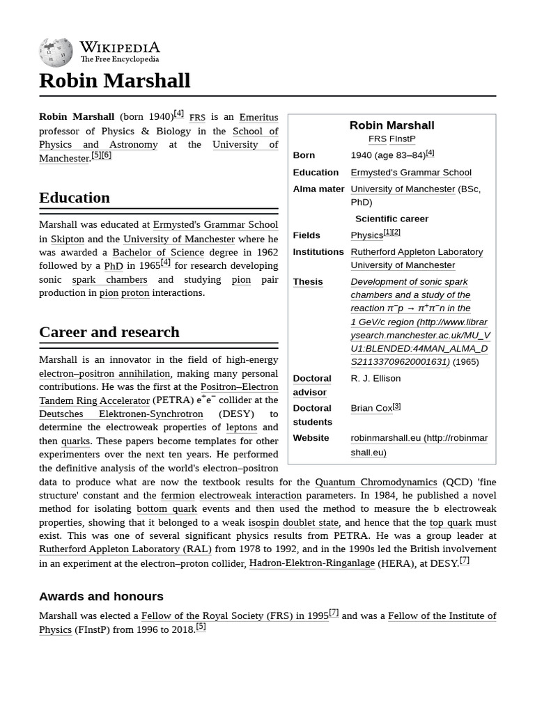 Robin_Marshall | PDF | Physics | Quantum Field Theory