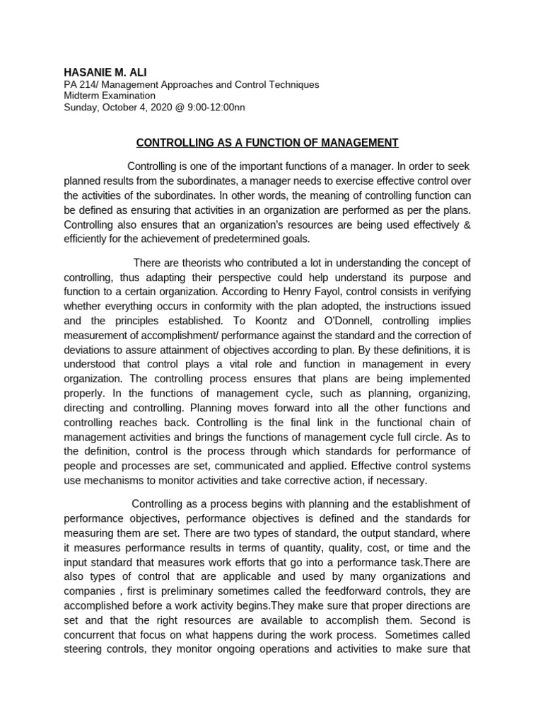 214 Midterm Exam Written Report | PDF | Business