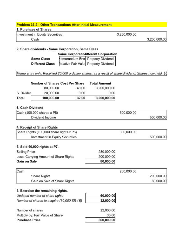 Investment in Equity Securities 3 | PDF | Investing | Dividend