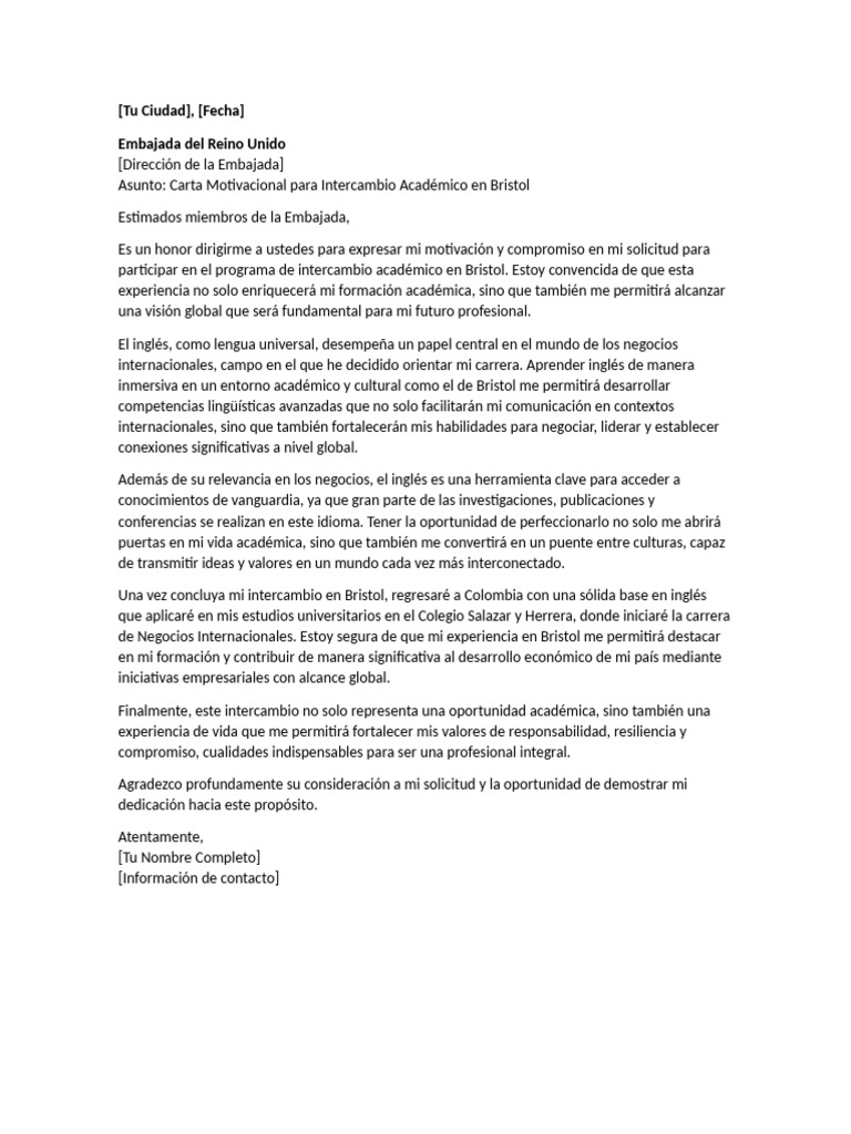 Carta Embajada | PDF