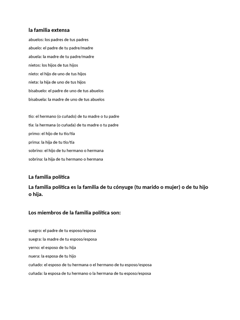La Familia Extensa 2 | PDF
