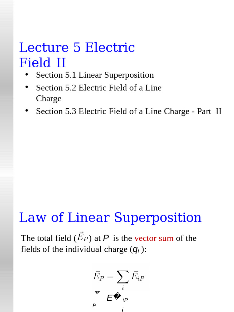 Electric Field Calculations and Concepts | PDF