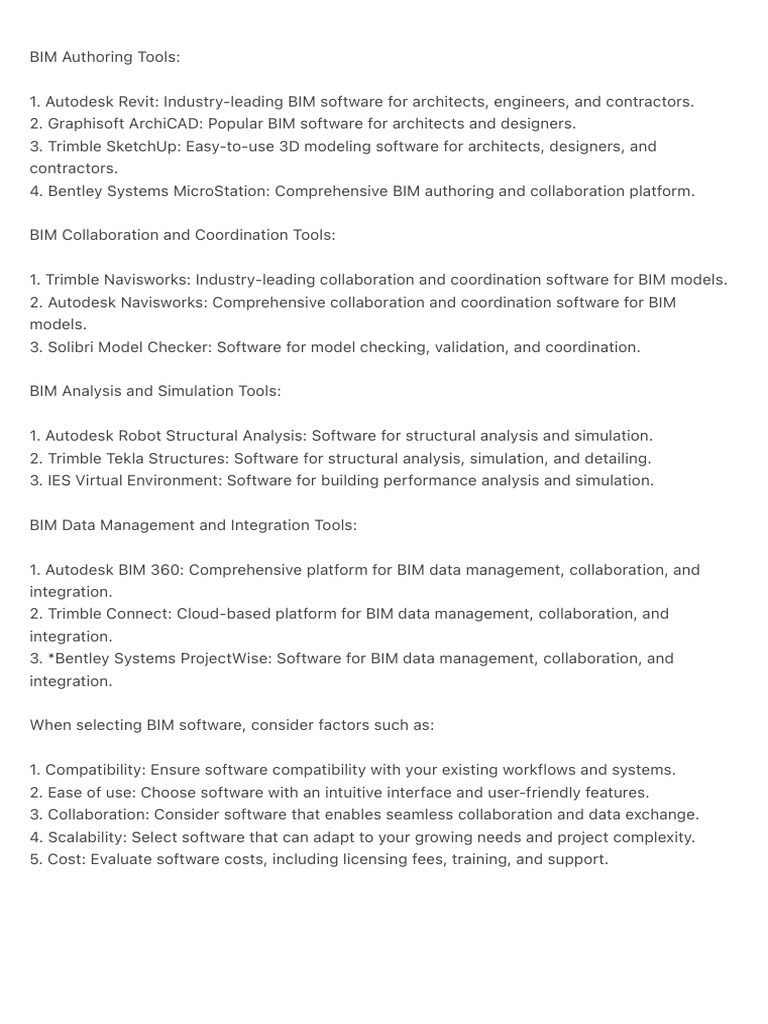 BIM Authoring Tools | PDF