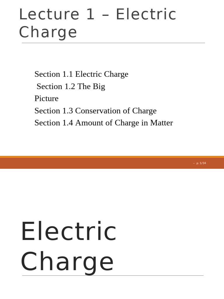 Lecture1 ElectricCharge | PDF | Electric Charge | Physics