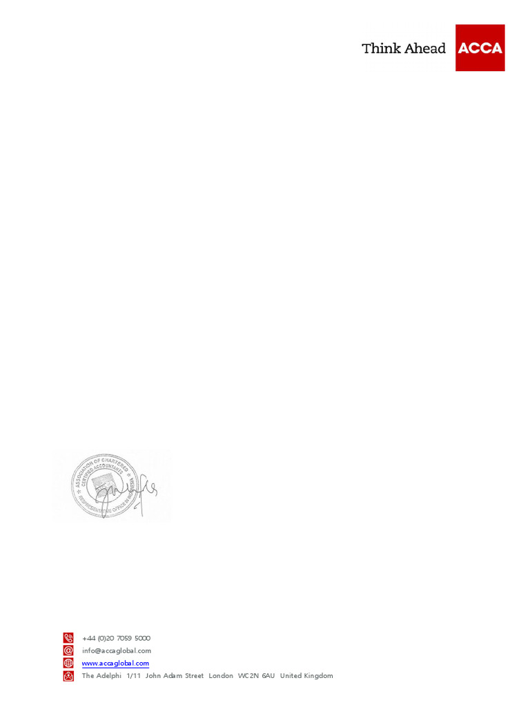 ACCA Completion Ceremony - Kepsek | PDF