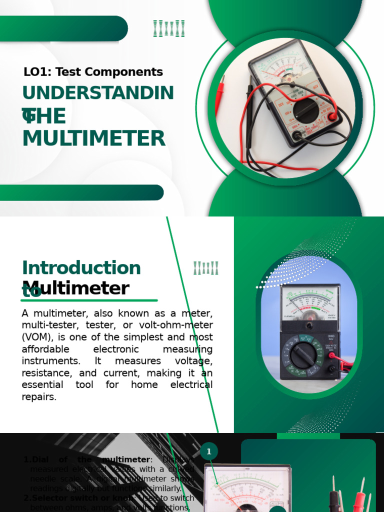 Lesson 4 LO1-The Multimeter | PDF | Voltage | Electrical Equipment