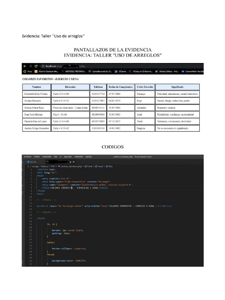 Evidencia 2 php | PDF