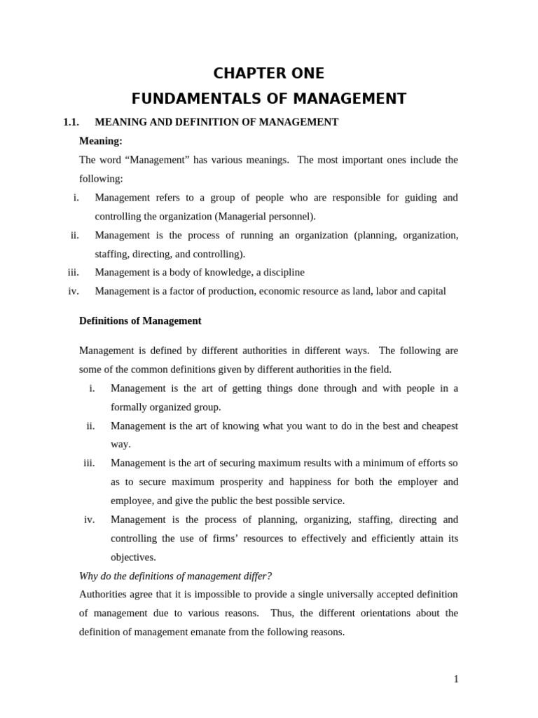Introduction to management Chapter 1 | PDF | Goal | System