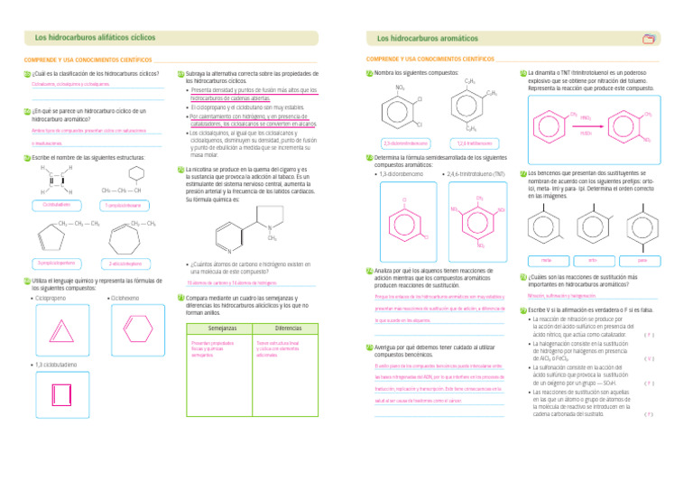 D-3º SOL-PRAC-ACT 5 CYT UND 7 | PDF | Hidrocarburos | Benceno
