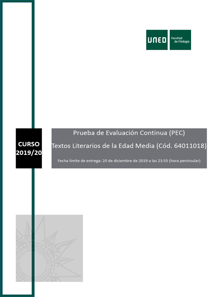 Pec - 2019 - 2020 | PDF | Bibliografía | Aristóteles