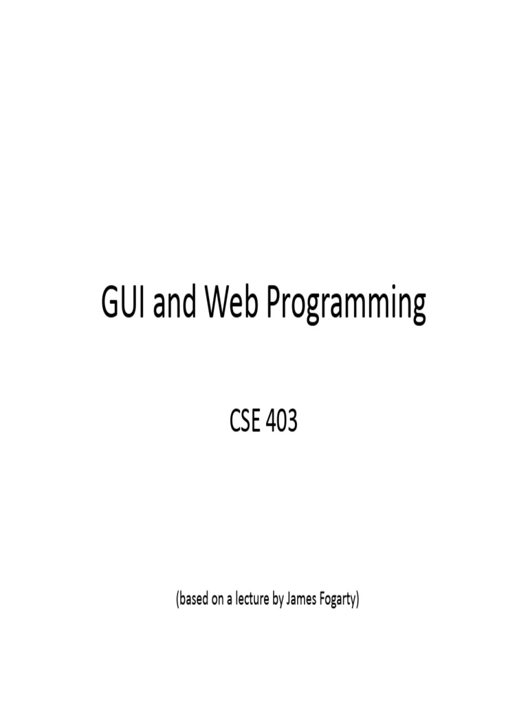 Lecture13 Gui Design Patterns Pdf Document Object Model Html