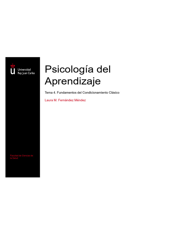 Aprendizaje Tema 4 | PDF | Aprendizaje | Conceptos psicologicos