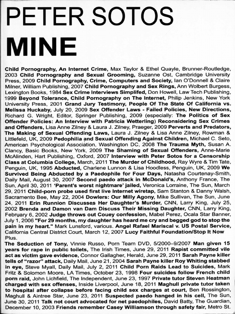 Peter Sotos - Mine | PDF