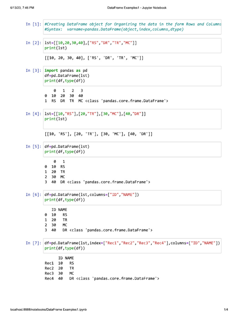 DataFrame Examples1 | PDF