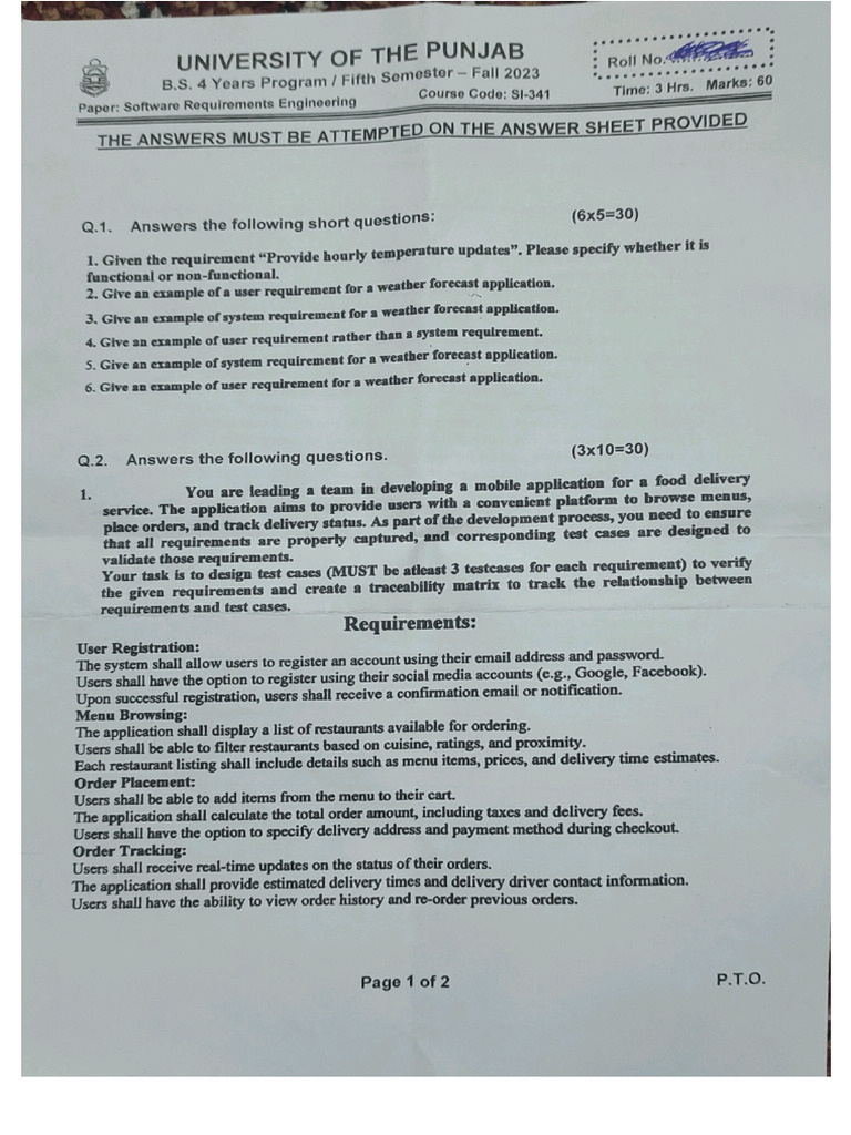 5 Semester Annual Papers | PDF