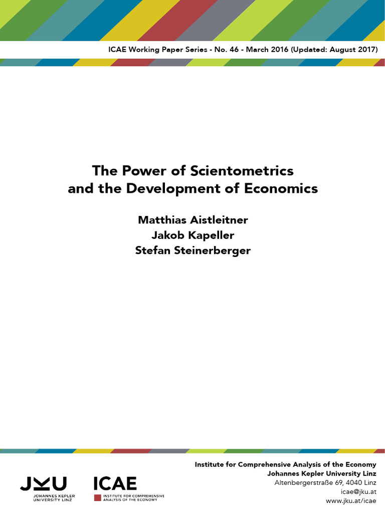 The Power of Scientometrics and The Development of Economics OJOOO 2017 ...