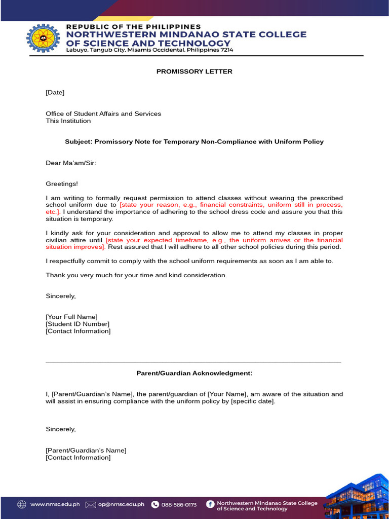 Promissory Letter Pdf 4732