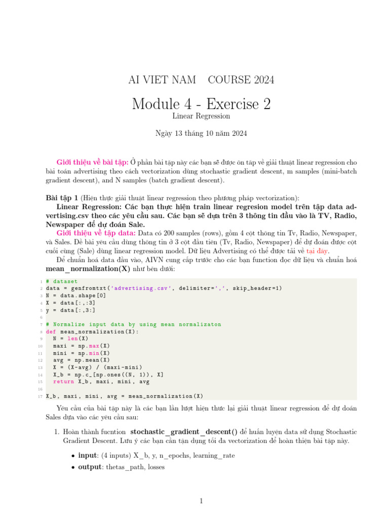 [Description] Linear Regression | PDF