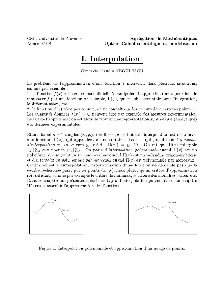 Interpolation de Lagrange | PDF Interpolation de Lagrange | PDF