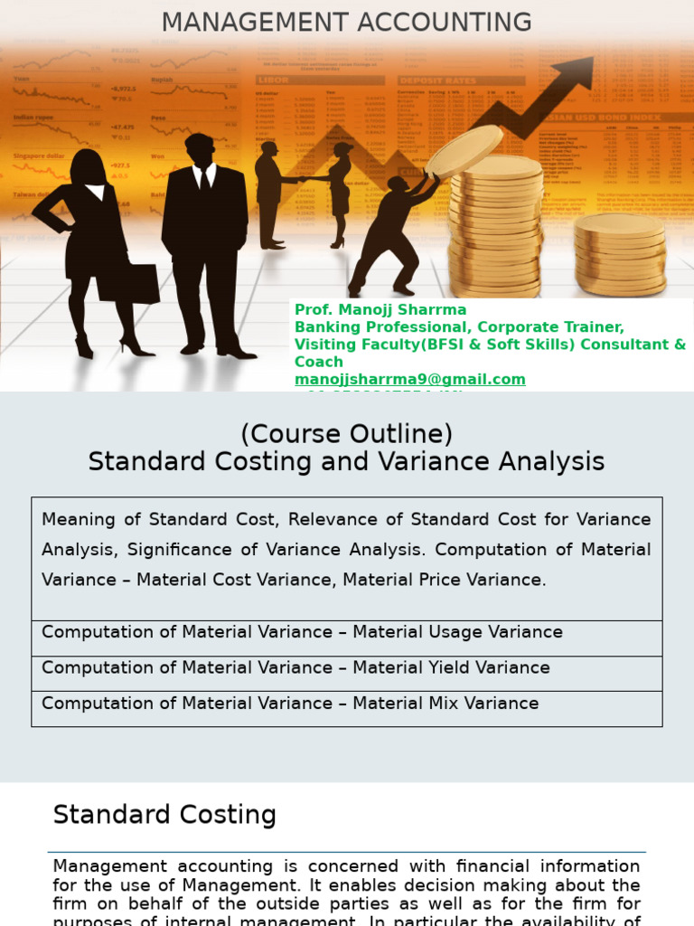 Standard Costing & Variance Analysis Guide | PDF | Management ...