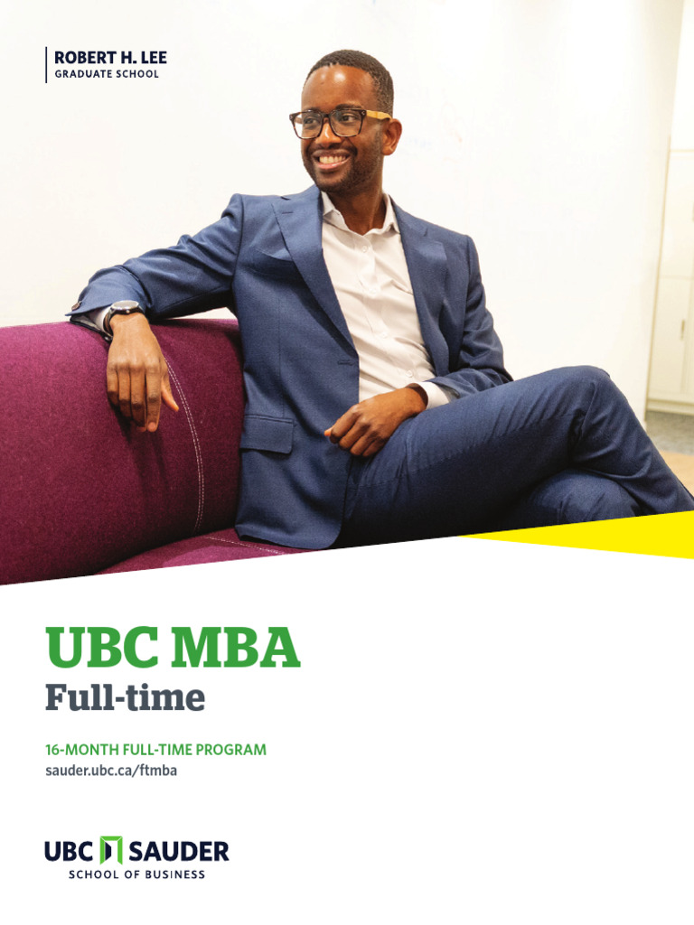 UBC Sauder MBA Program Overview | PDF | Master Of Business ...