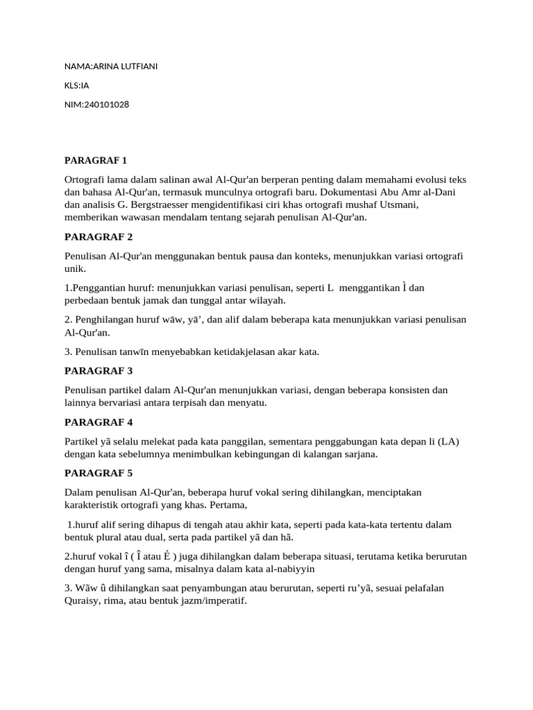 Matkul al-quran | PDF