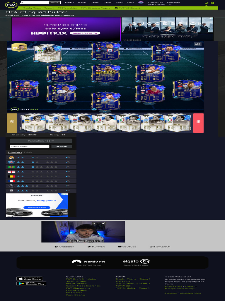 Fifa 23 Squad Builder - Futwiz | PDF