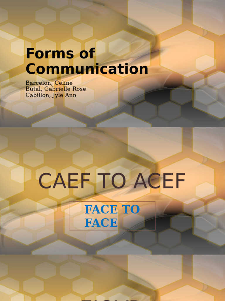 Forms of Communication | PDF