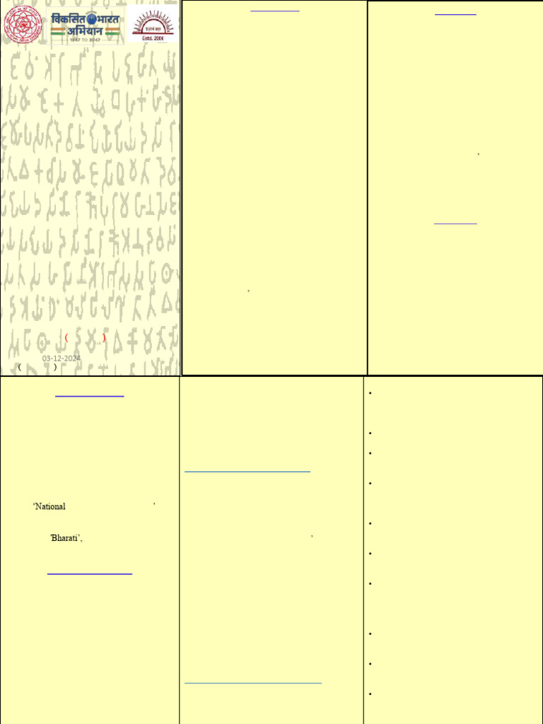 Brochure of Two-Day International Symposium - Decoding The Language and Script of Asokan ...